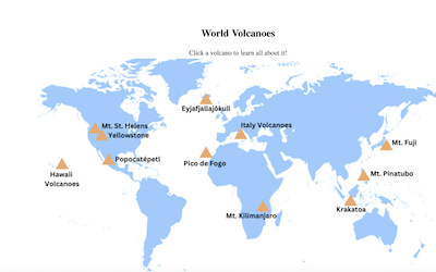 Earth's Volcanoes - Interactive Map